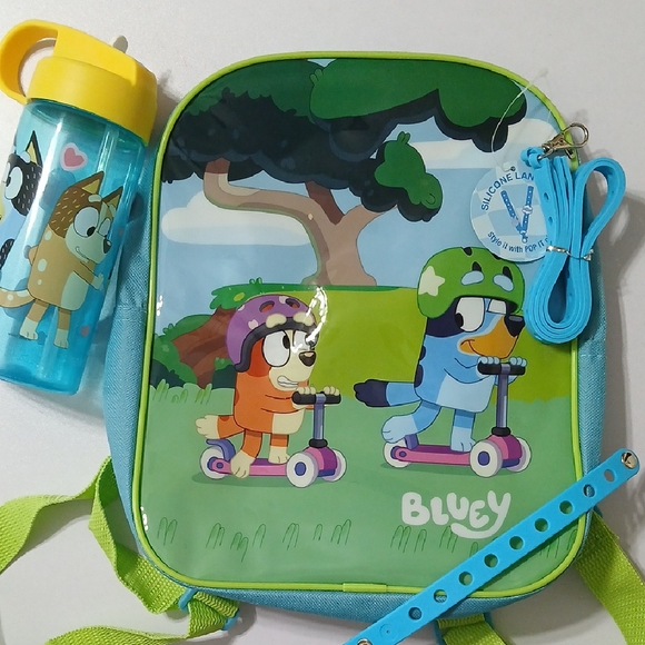 Bluey | Accessories | Bluey Kids Backpack Water Bottle And Lanyard Set ...